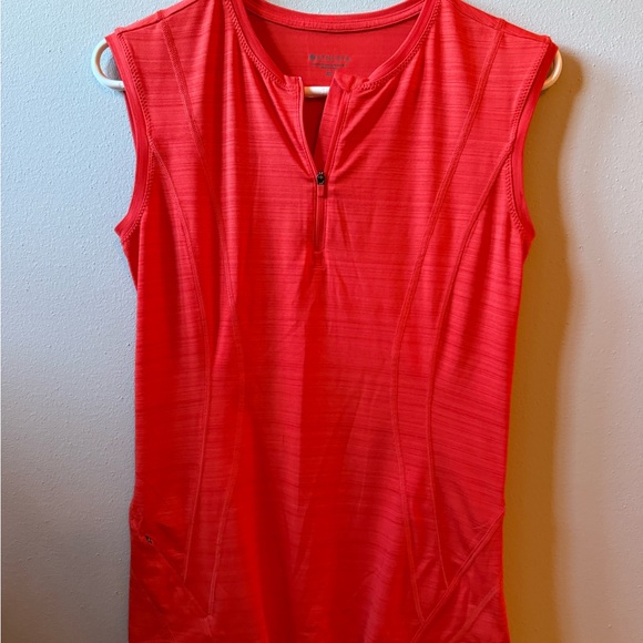 Athleta | Tops | Athleta Red Mandarin Collar Tank Top | Poshmark